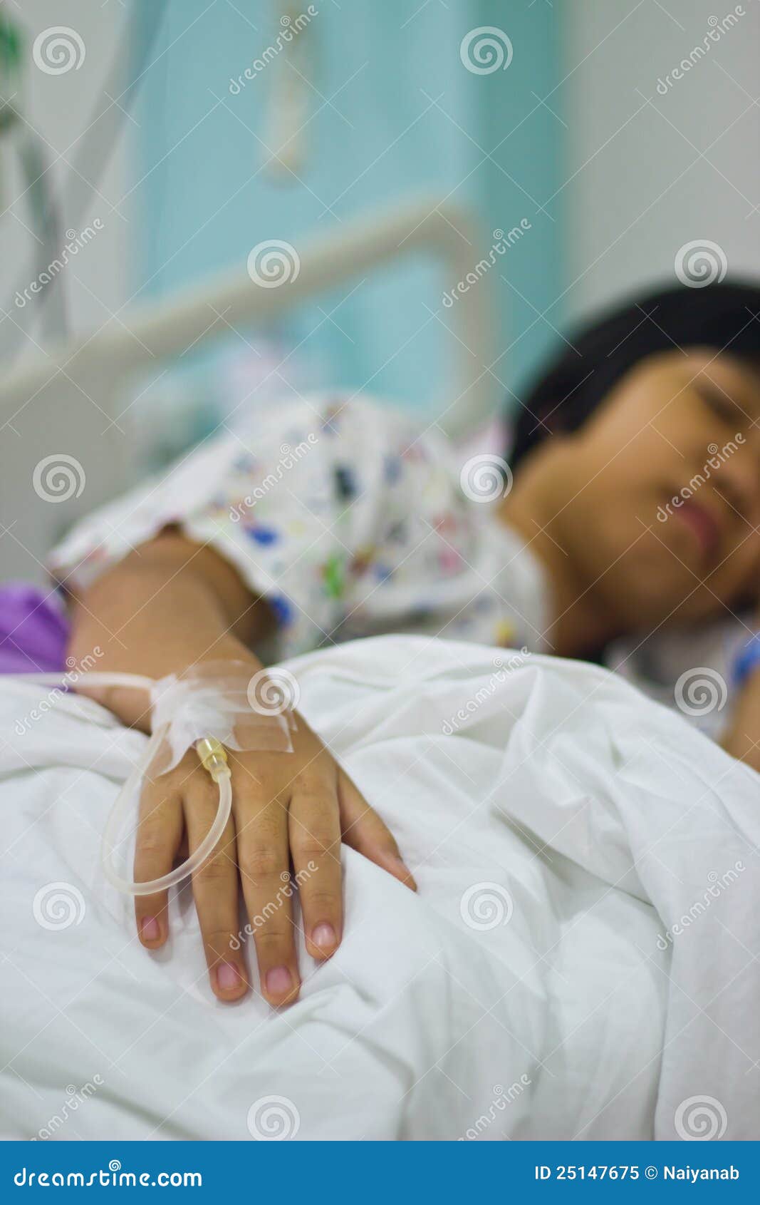 Sick girl sleeping stock image. Image of medication, illness - 25147675