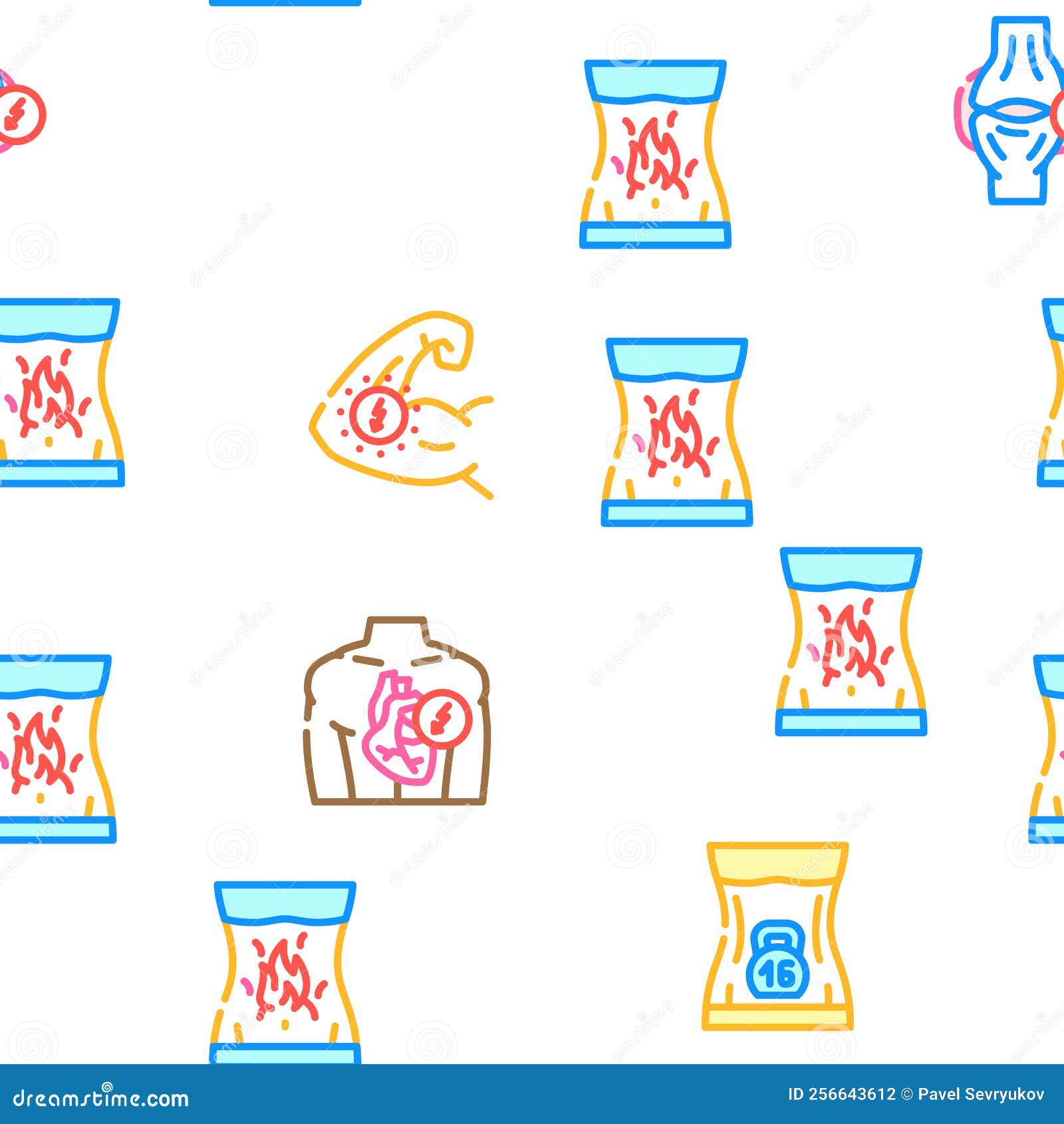 Sick Health Problem and Allergy Vector Seamless Pattern Stock ...