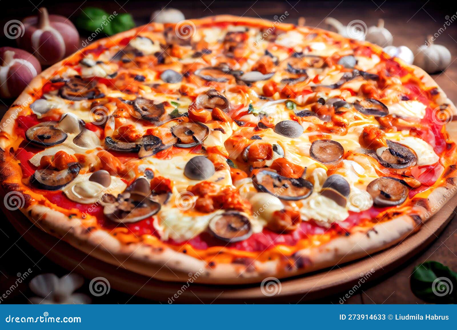 Sick Homemade Pizza Close-up. Generative AI, Generative, AI Stock Image ...