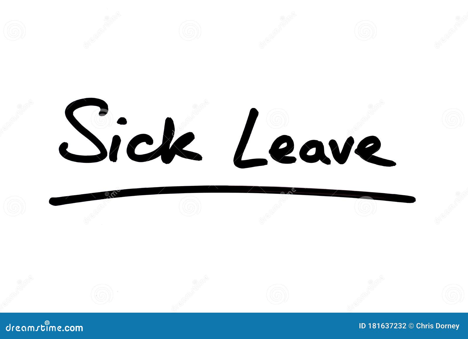 Sick Leave stock illustration. Illustration of paid - 181637232