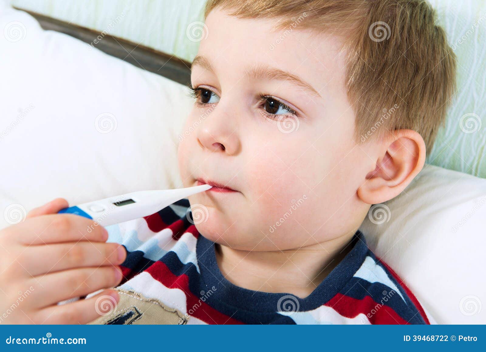Sick little boy stock photo. Image of portrait, childhood - 39468722