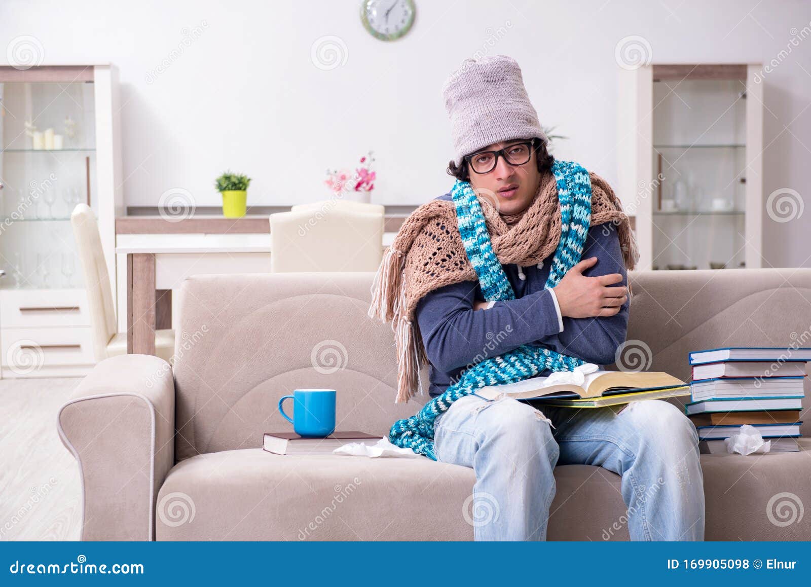 Sad Suffering Sick Intestine Colon Cancer Pain Cartoon Character ...