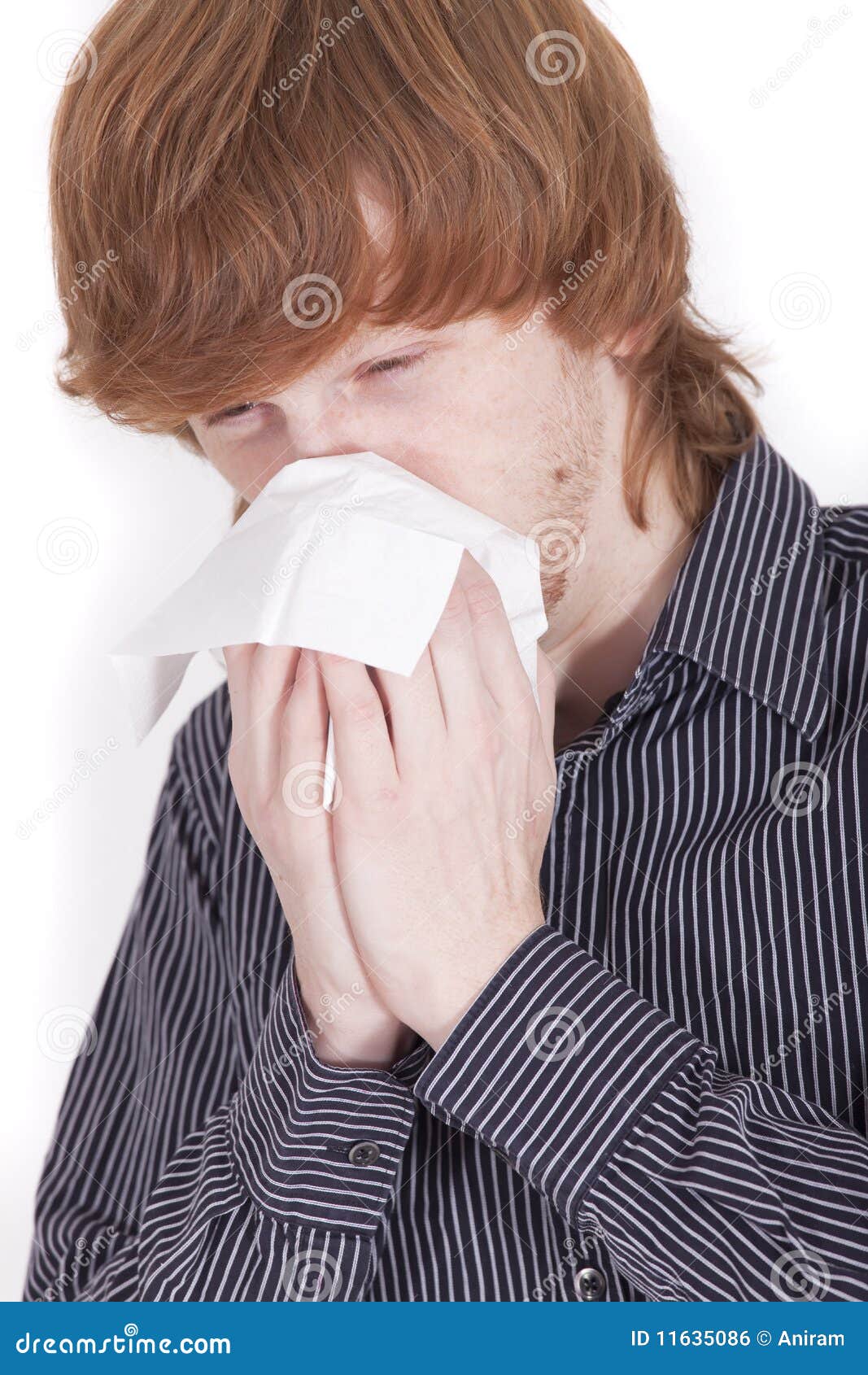 Sick man stock photo. Image of tissue, handkerchief, sickness - 11635086