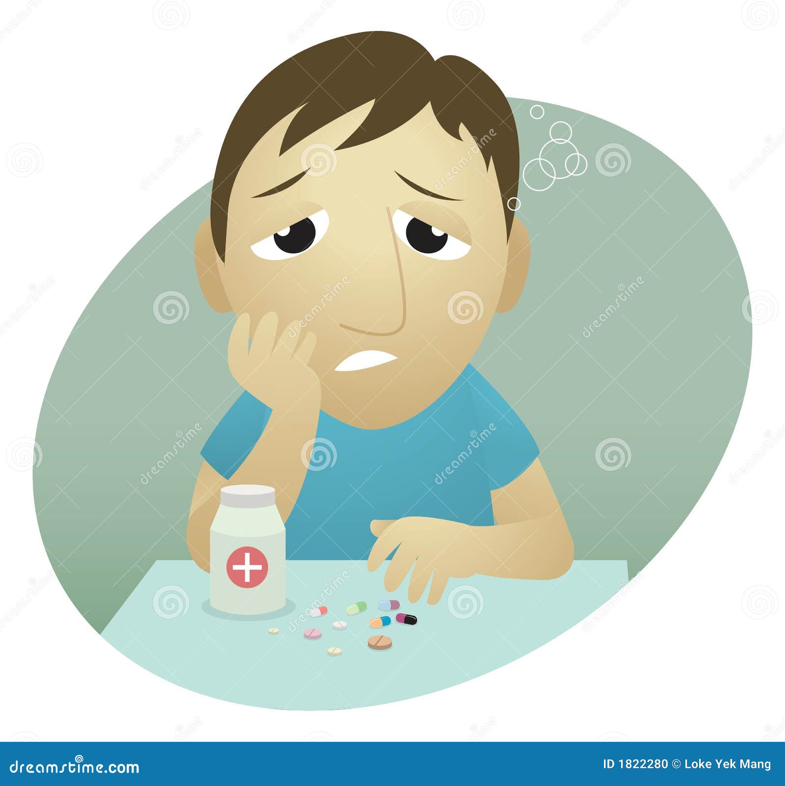 Sick man stock illustration. Illustration of sick, feeling - 1822280