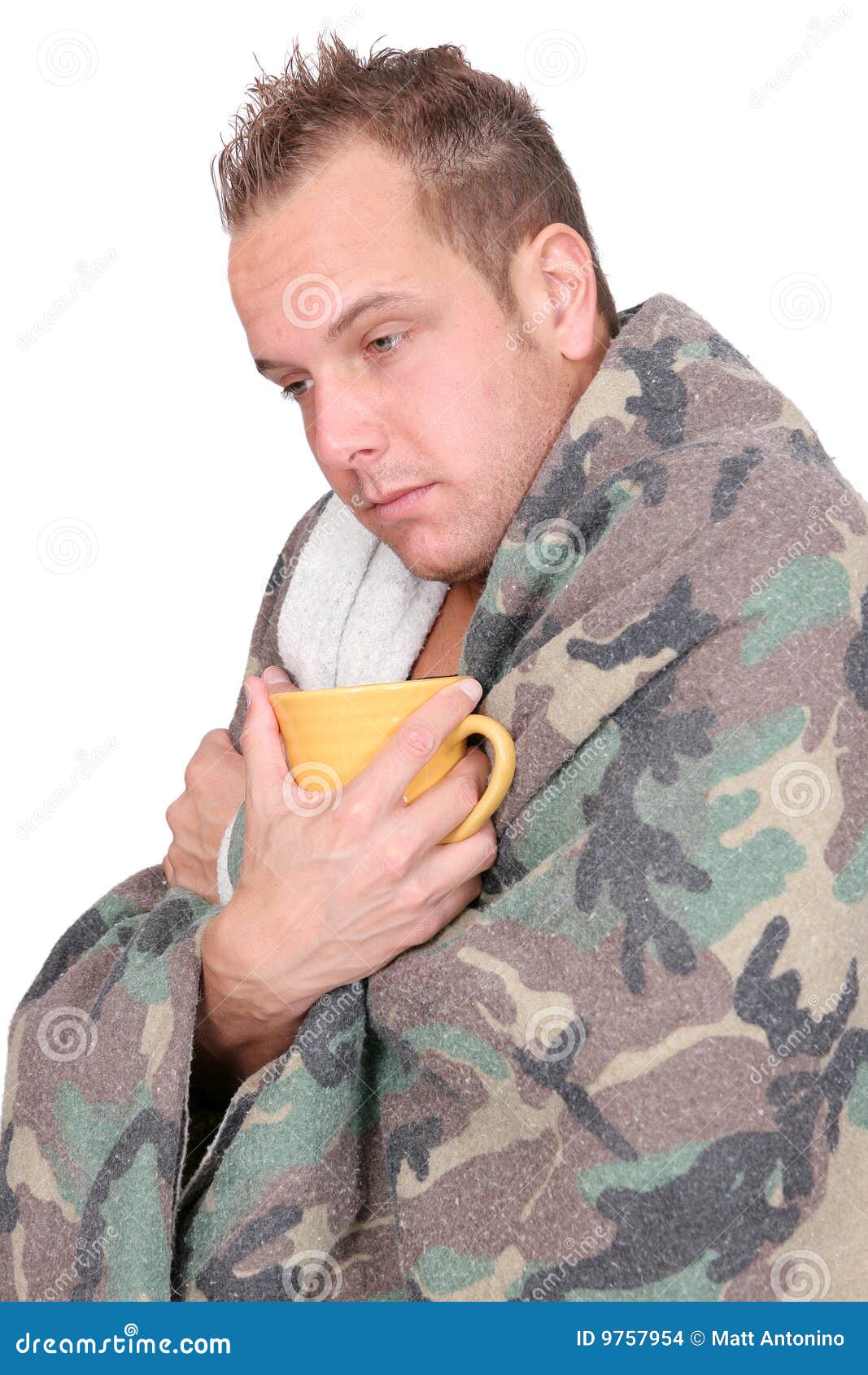 Sick man stock photo. Image of caucasian, illness, warm - 9757954