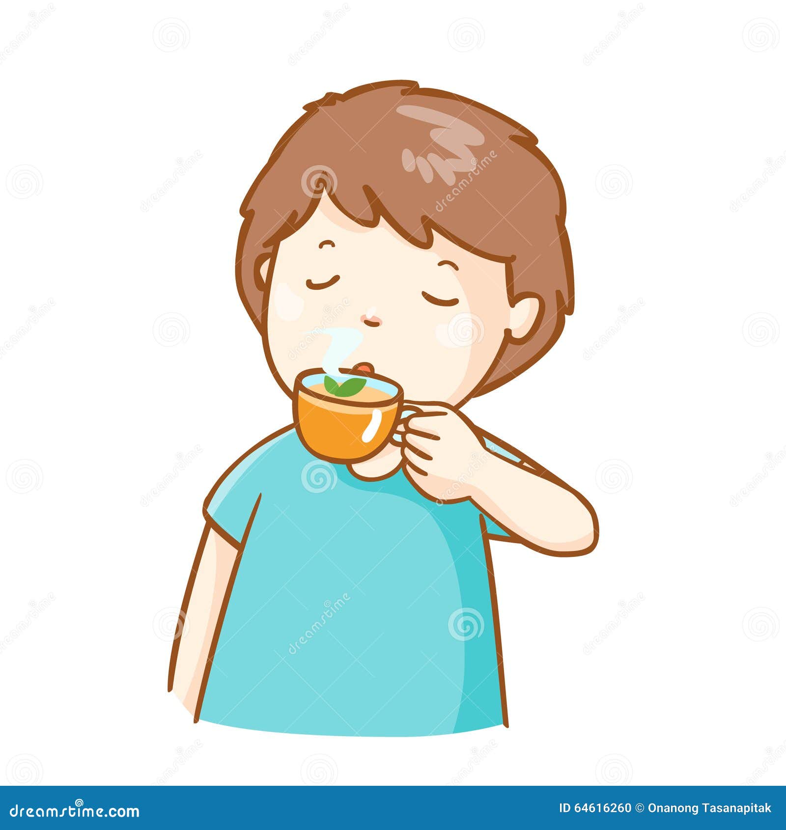 Drinking Tea Cartoon