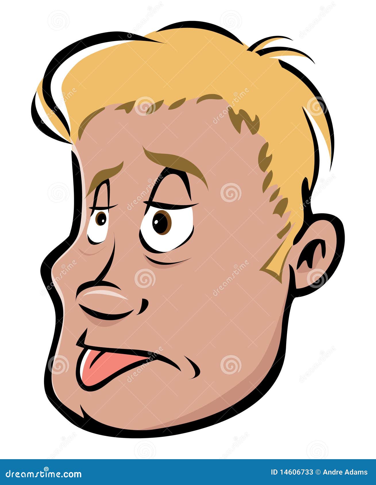 Sick man expression stock vector. Illustration of blond - 14606733
