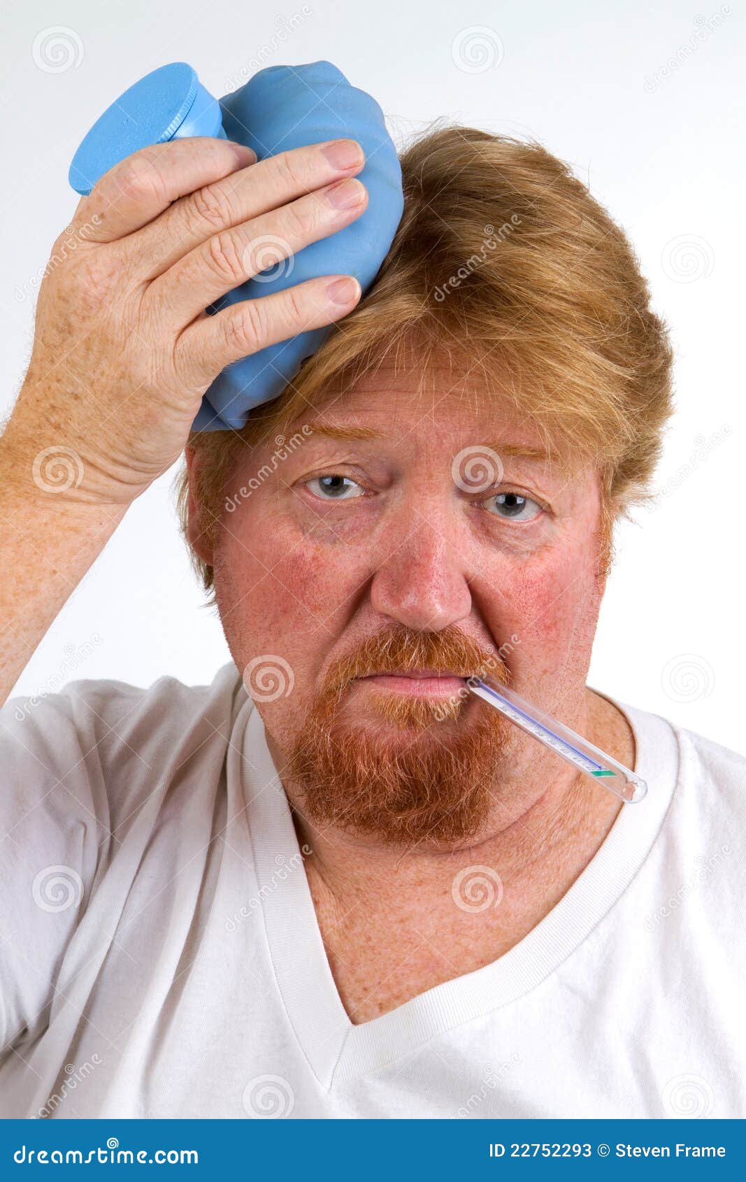 Sick Man with Flu stock image. Image of health, afflicted - 22752293