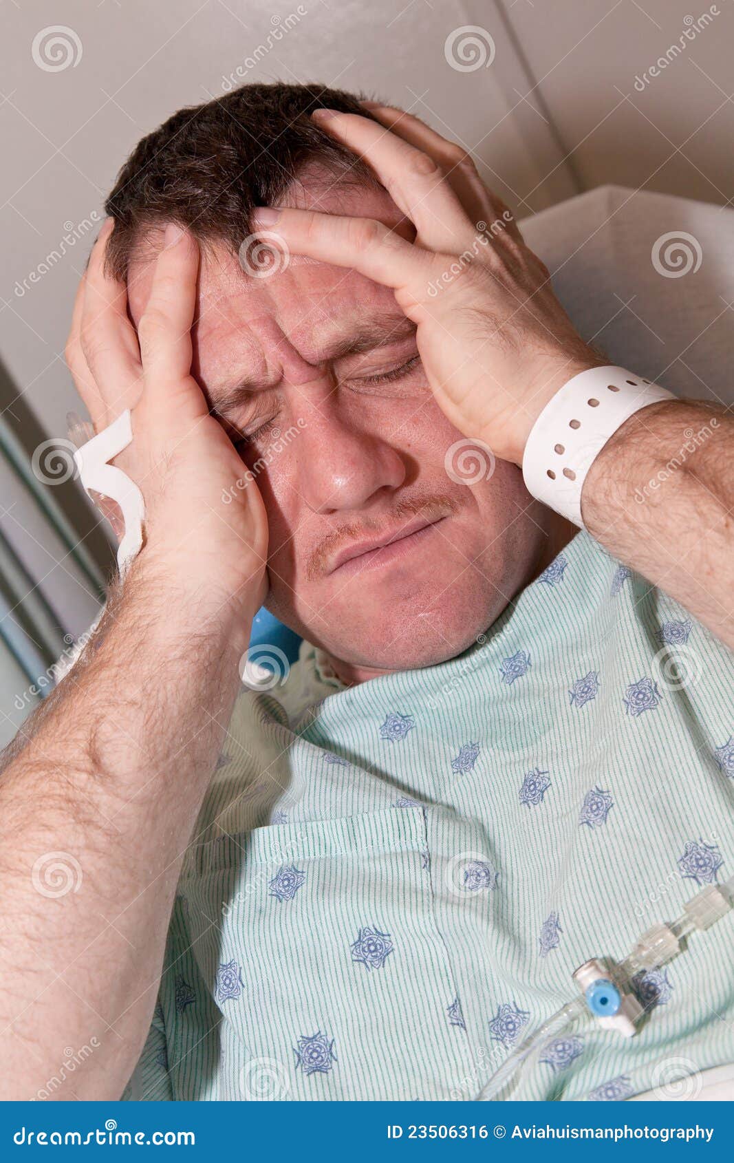 Sick Man in Hospital stock photo. Image of checkup, heart - 23506316
