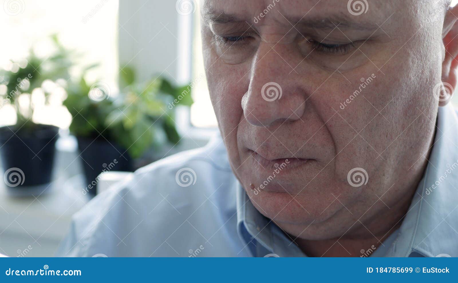 Sick Man Portrait Feeling Bad, Tired, Sad and Disappointed Stock Image ...