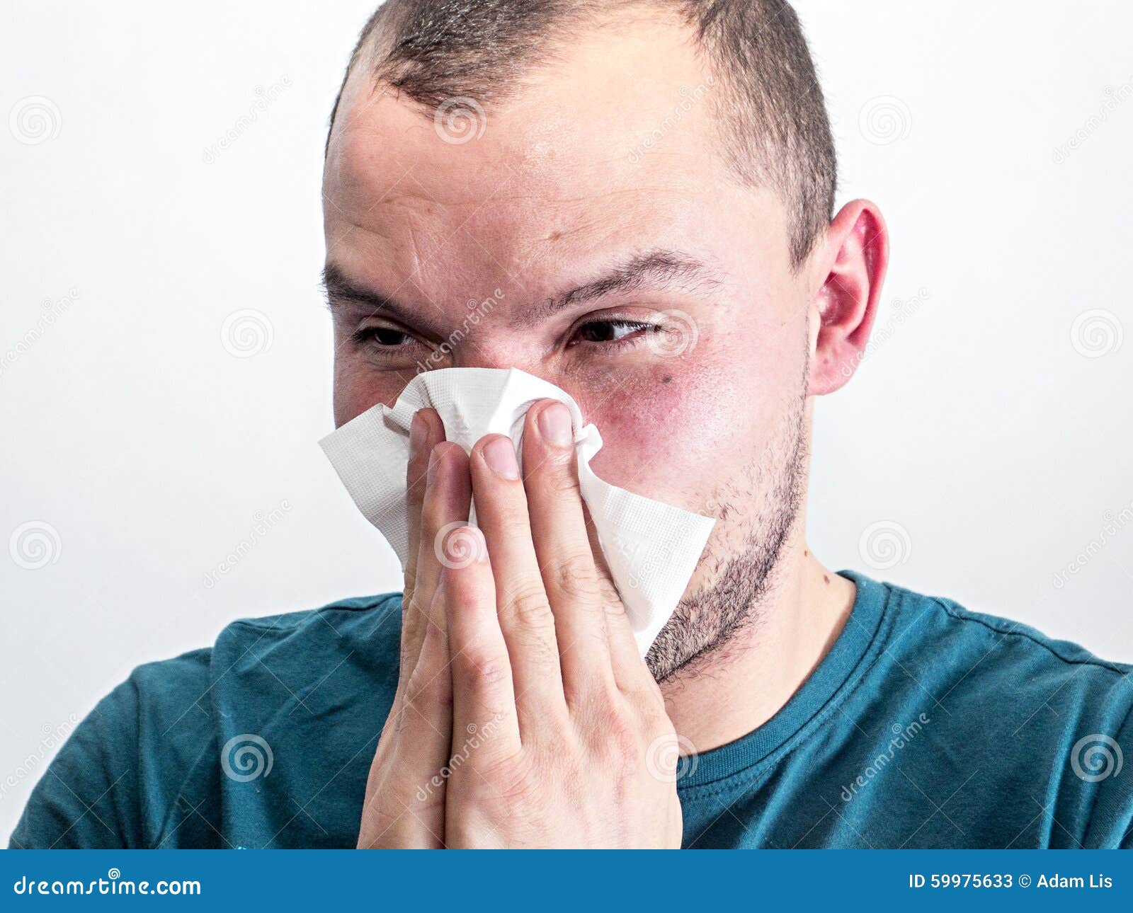 Sick man stock image. Image of disorder, cold, runny - 59975633