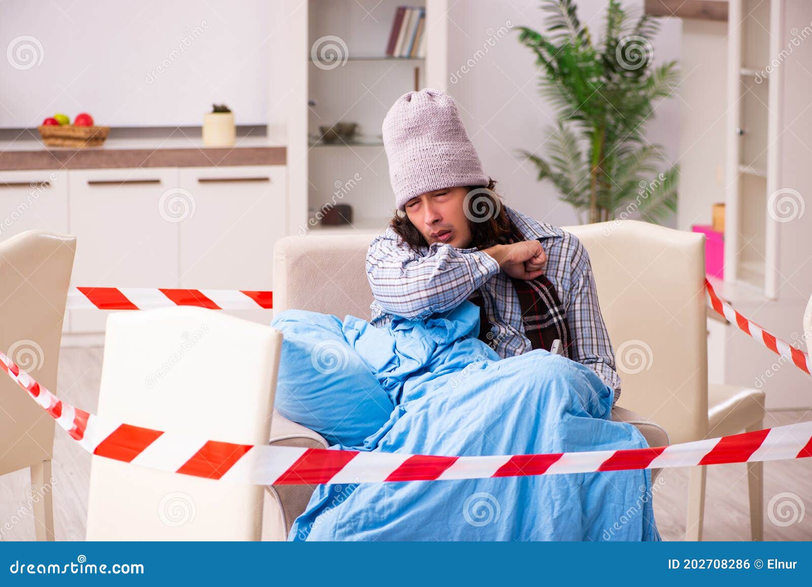 Young Sick Man Suffering at Home in Pandemic Concept Stock Photo ...