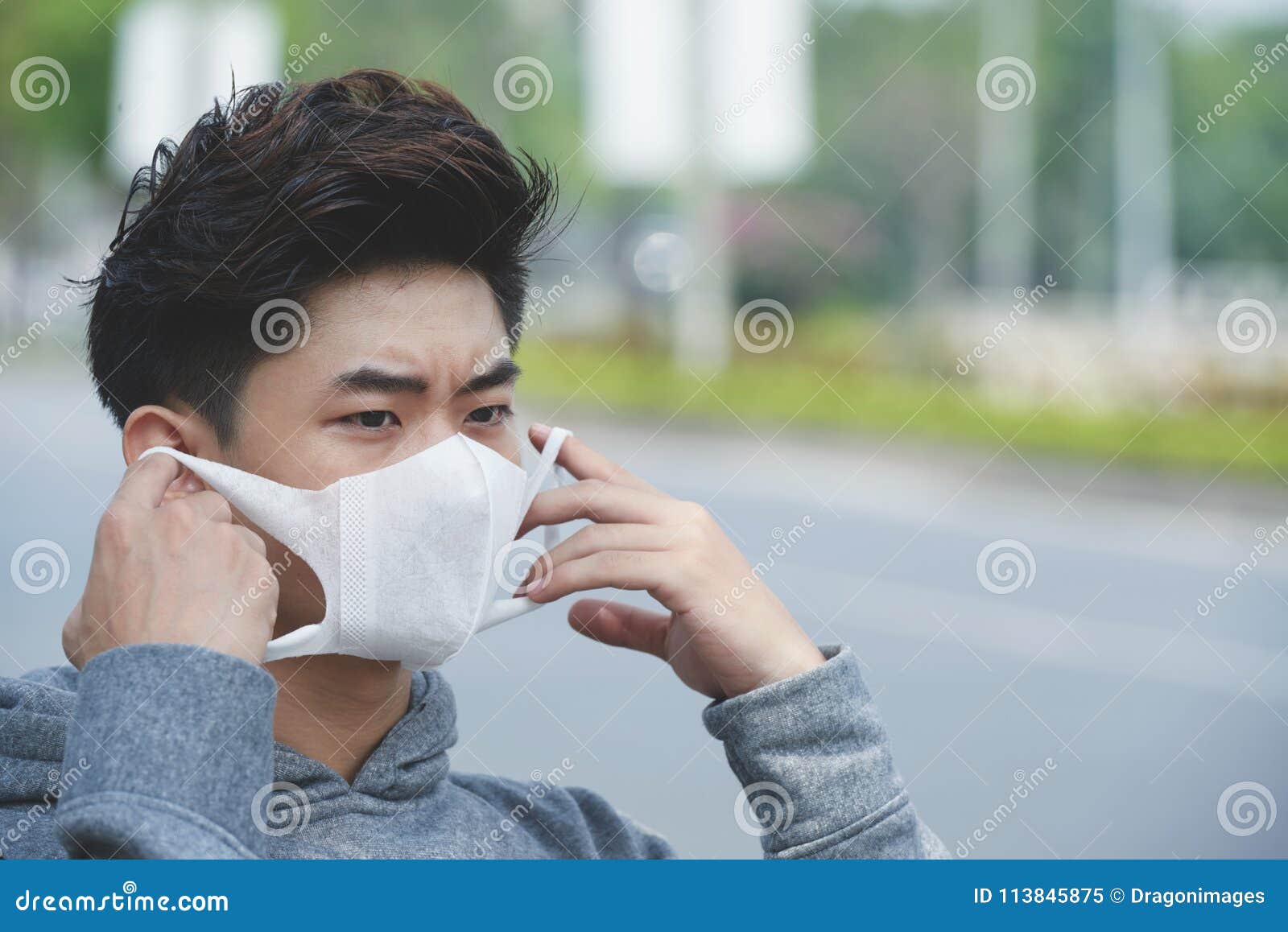 Sick man wearing mask stock image. Image of sick, protection - 113845875