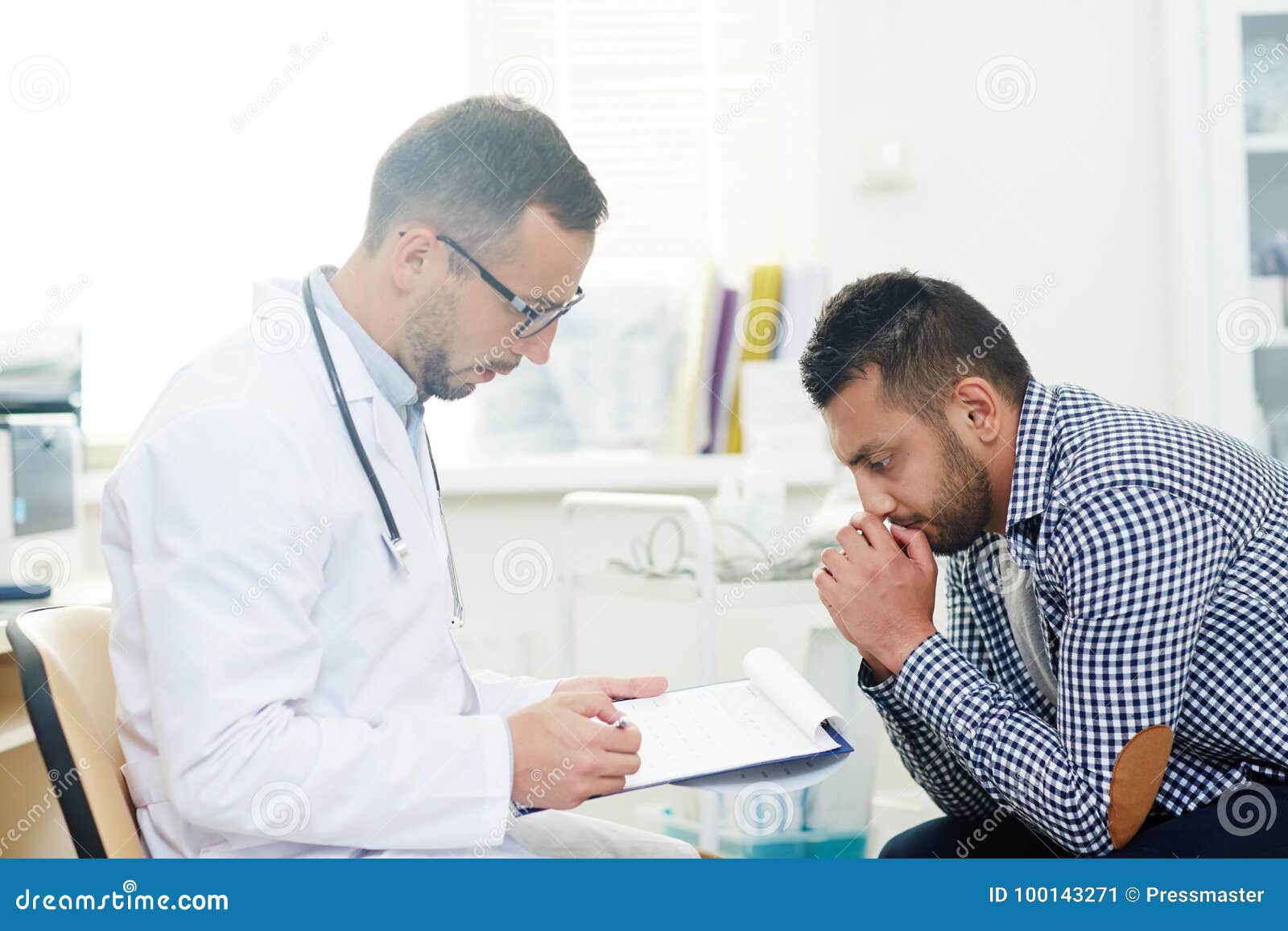 Doctor and patient stock image. Image of problem, visit - 100143271