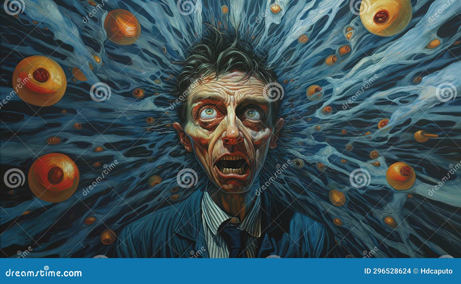 Sick Mind that Cannot Get Out of Its Hallucination Stock Photo - Image ...