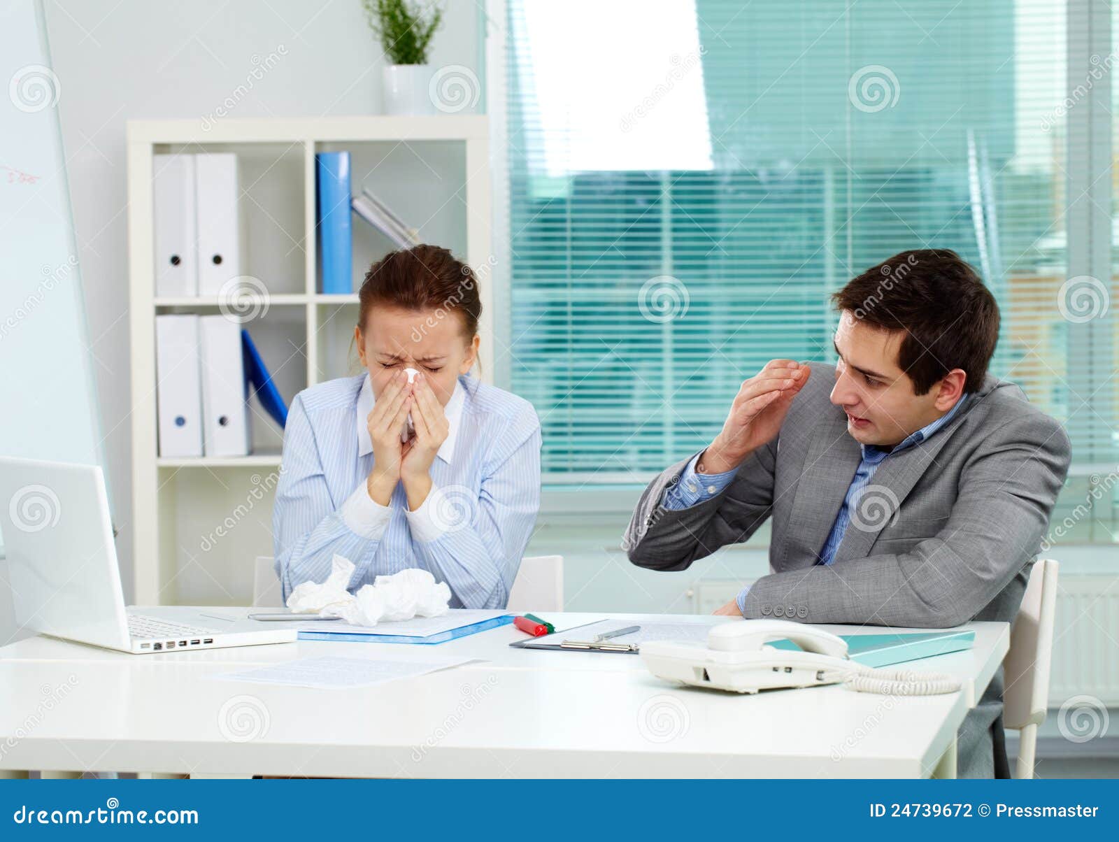 Sick in office stock photo. Image of executive, handsome - 24739672