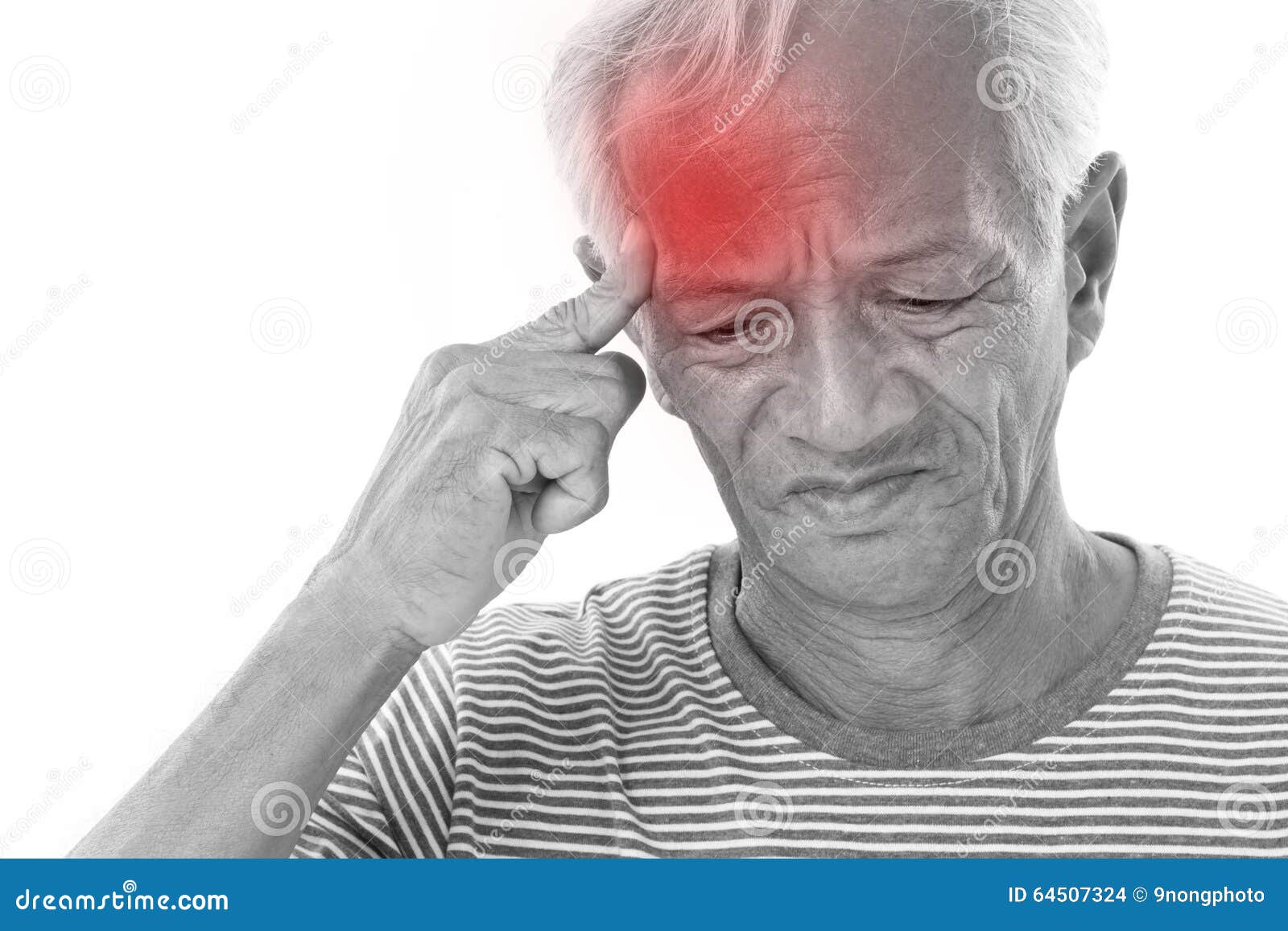 Sick Old Man Suffering from Headache, Migraine Stock Photo - Image of ...