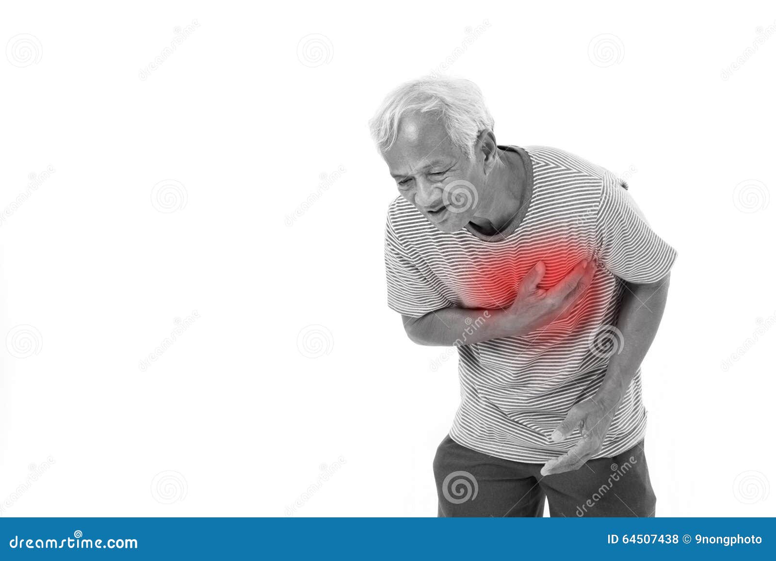 Sick Old Man Suffering from Heart Attack Stock Photo - Image of medical ...