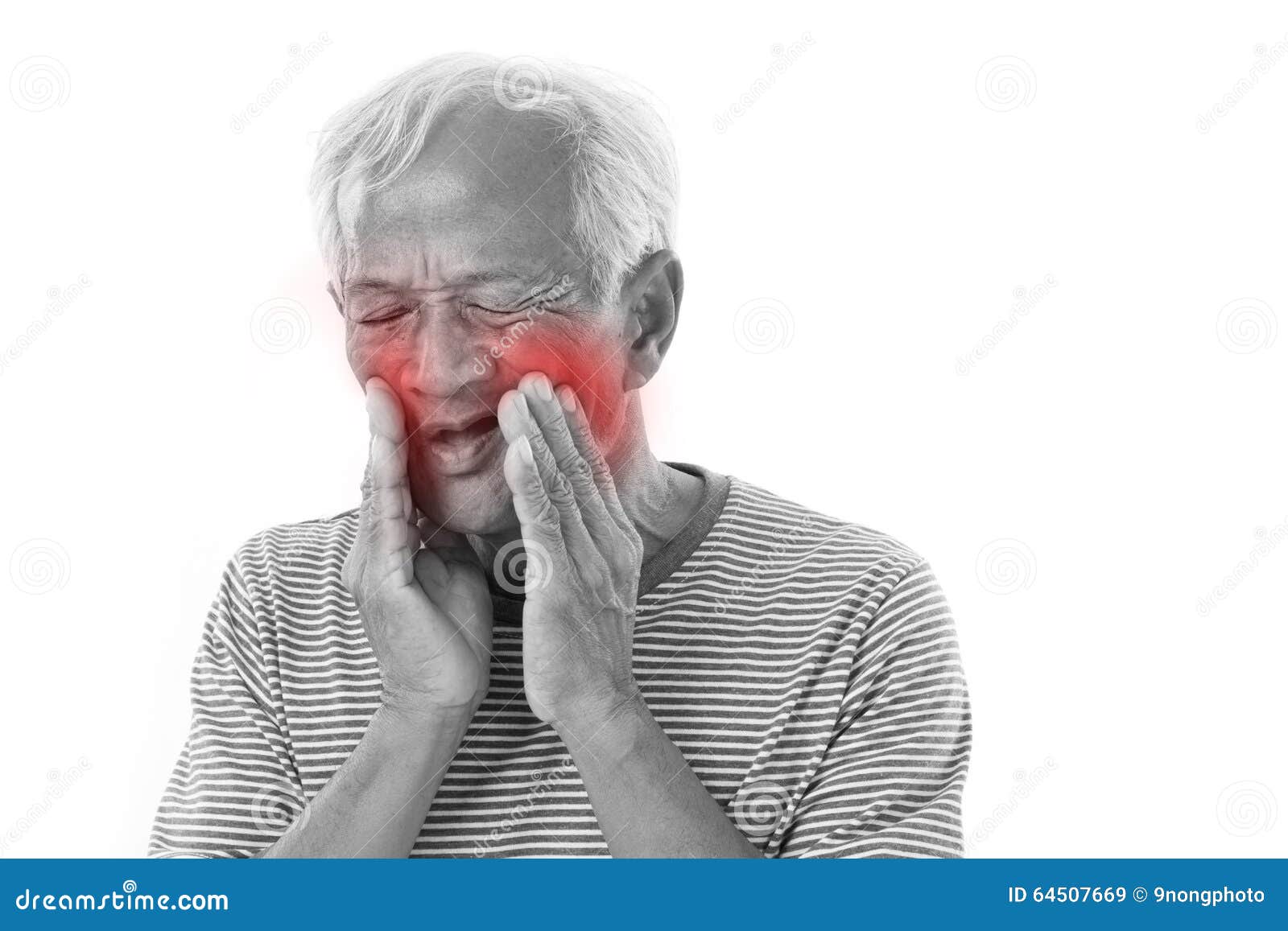 Sick old man, toothache stock image. Image of problem - 64507669
