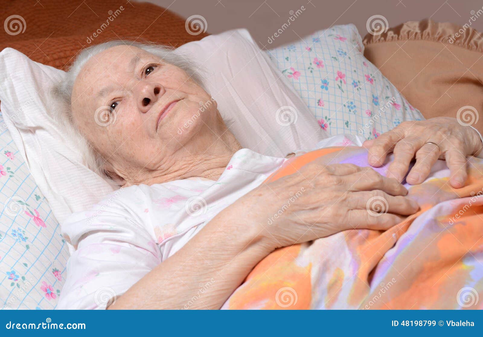 Sick old woman stock image. Image of home, clinic, hospital - 48198799