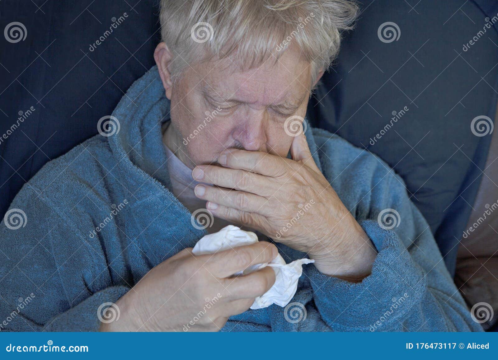 Man with flu has nausea stock image. Image of natural - 176473117