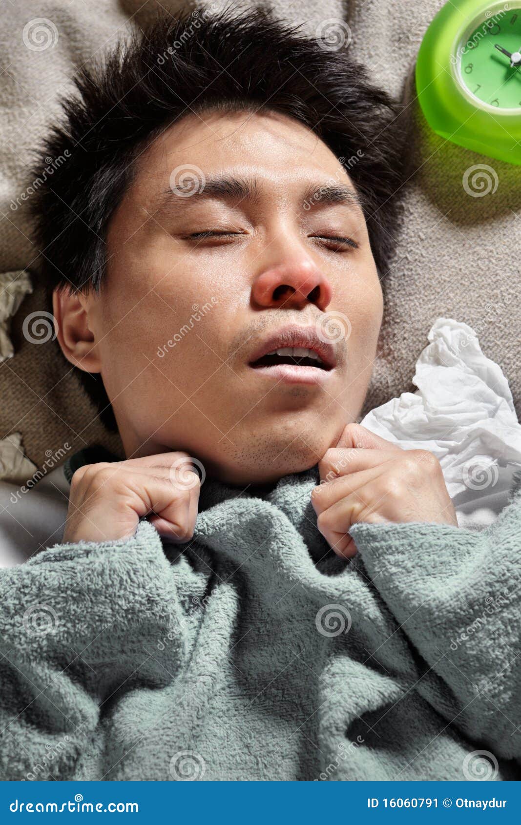 Sick person stock image. Image of close, fever, face - 16060791