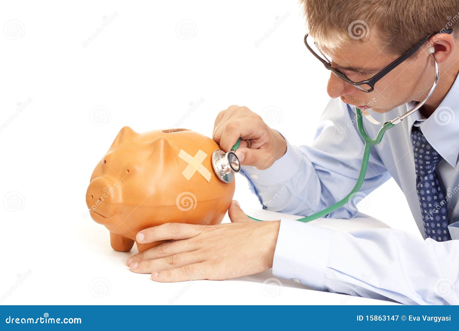 Sick piggy bank stock image. Image of person, planning - 15863147