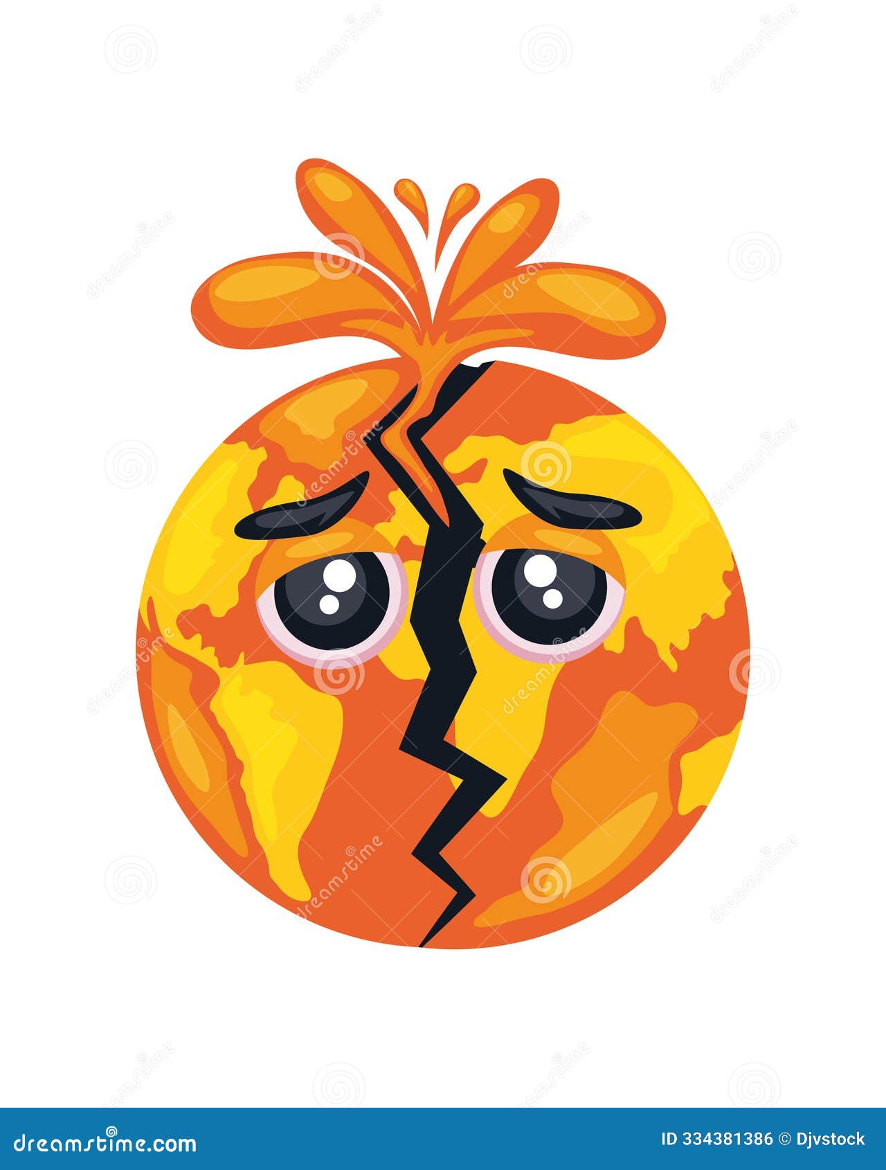 Sick Planet Earth Is Crying. Save The Earth Stock Photography ...