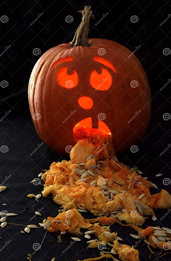 Sick Pumpkin stock photo. Image of trick, lantern, treat - 348716