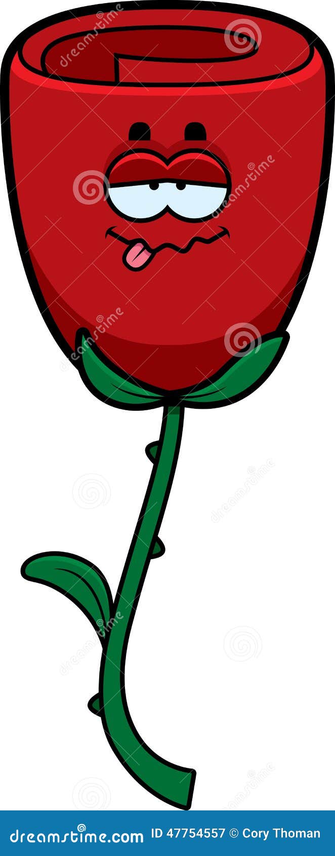 Sick Rose stock vector. Illustration of petals, goofy - 47754557