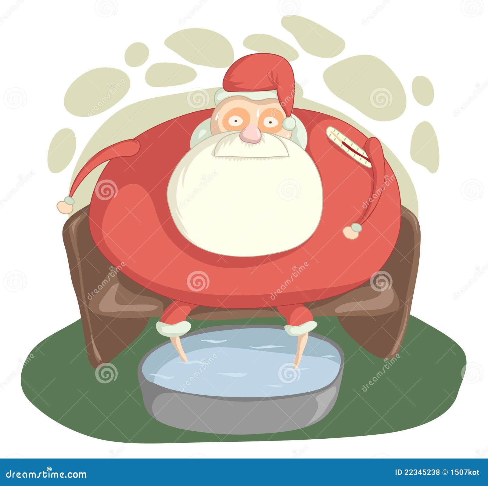 Sick Santa stock vector. Illustration of happy, winter - 22345238