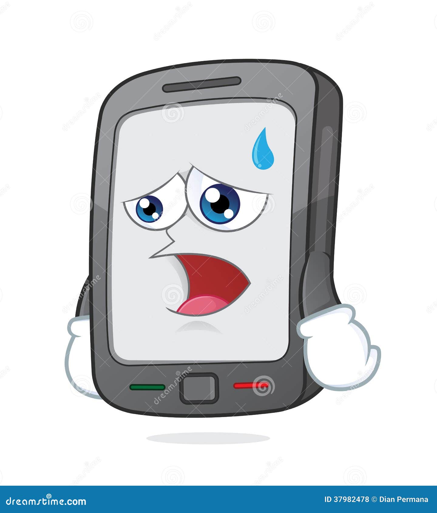 Sick smartphone stock vector. Illustration of concept - 37982478