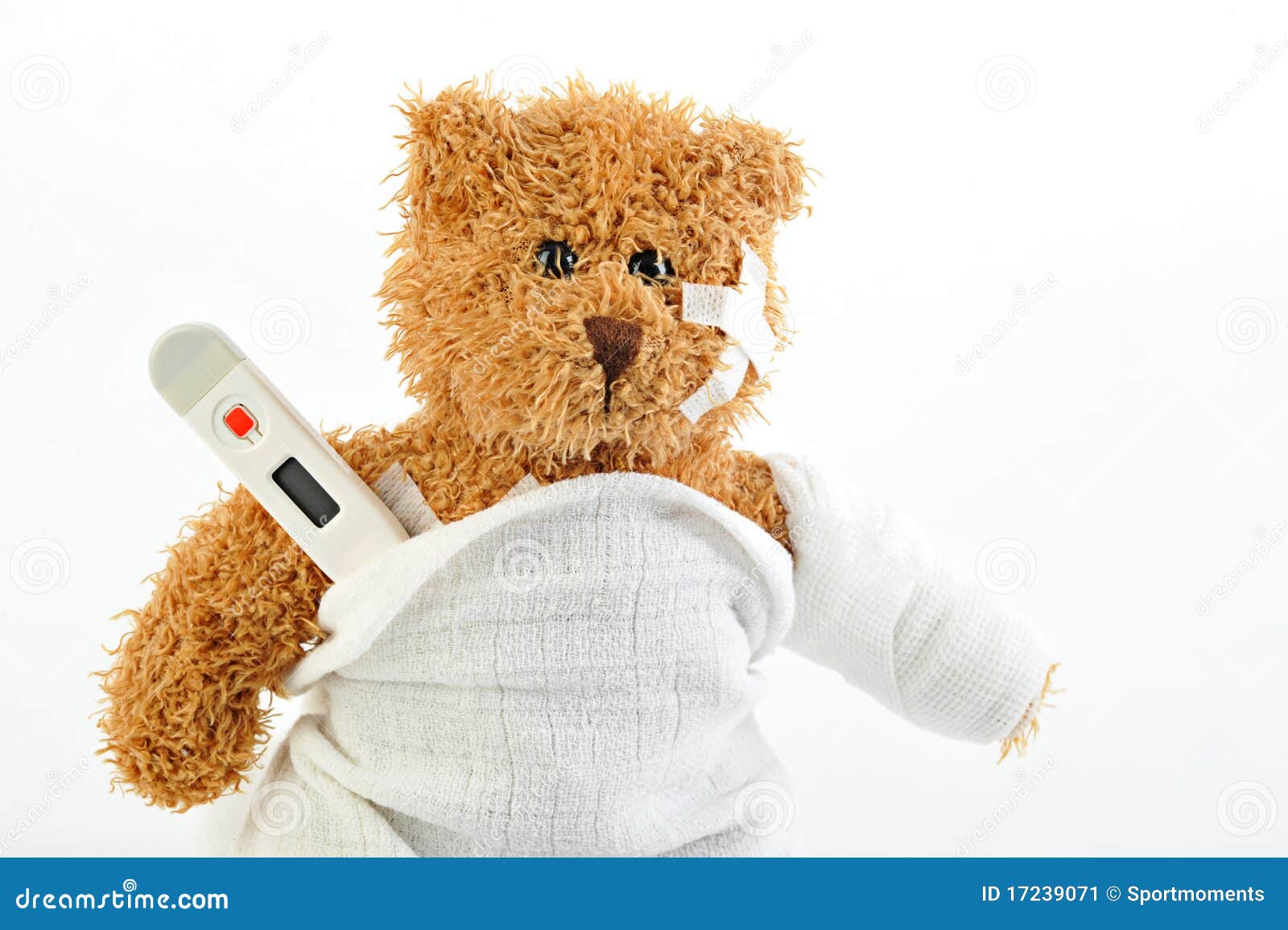Sick teddy stock image. Image of recovery, hospital, injured - 17239071