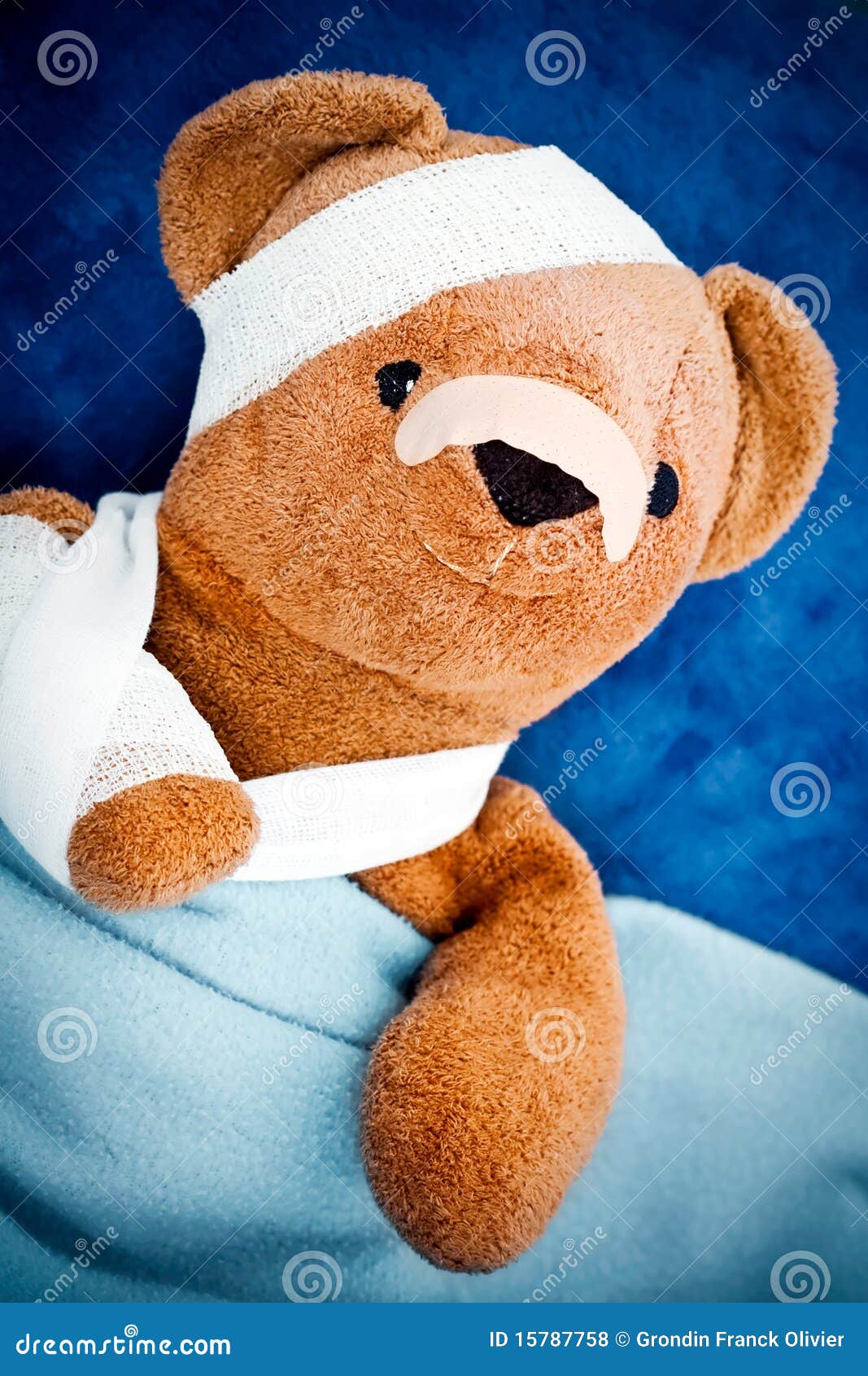 Sick teddy bear stock photo. Image of victim, health - 15787758
