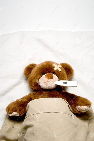 Sick Teddy Bear stock image. Image of funny, head, pediatrician - 7280613