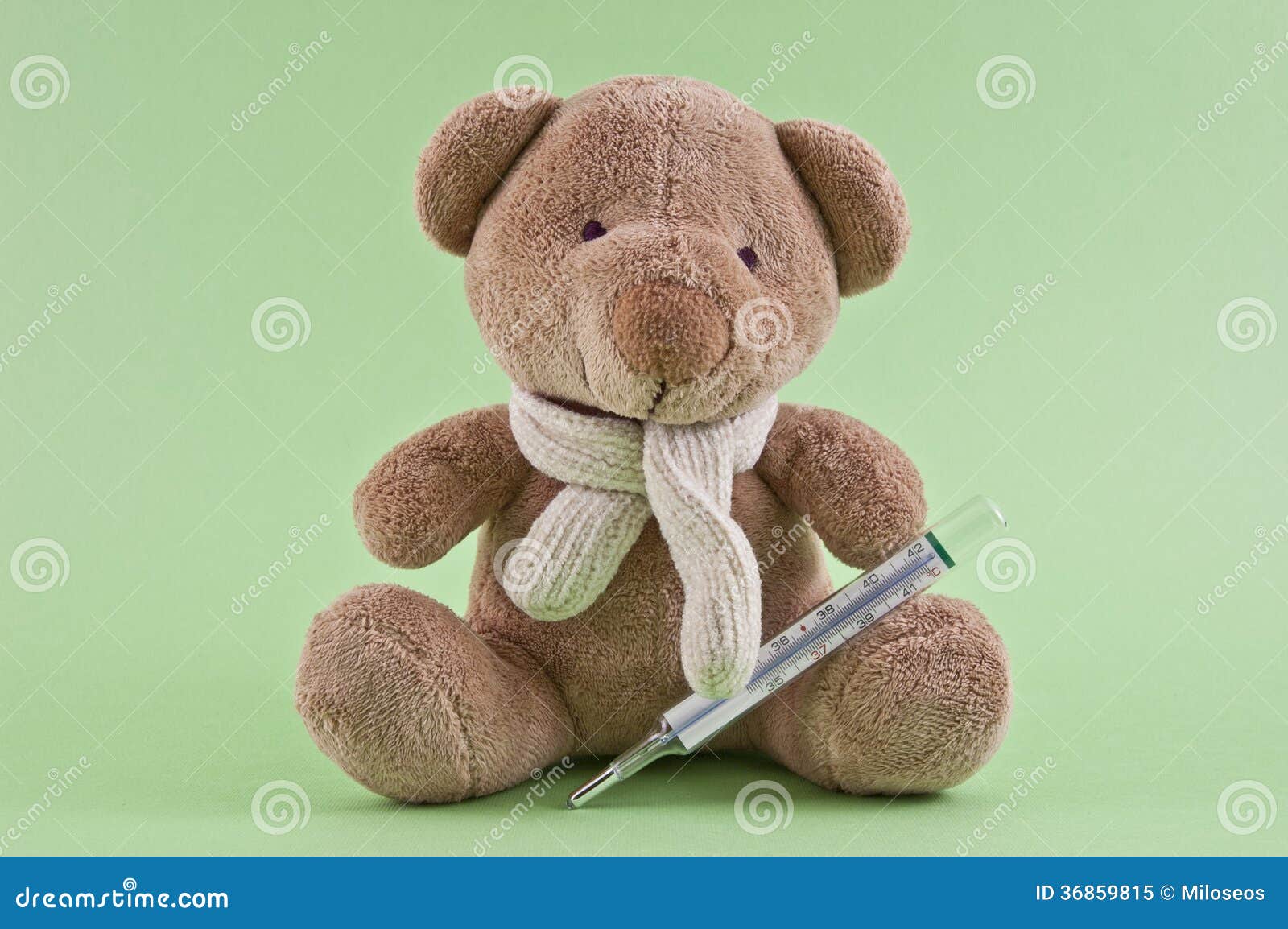 Sick teddy bear stock image. Image of furry, fever, nursing - 36859815