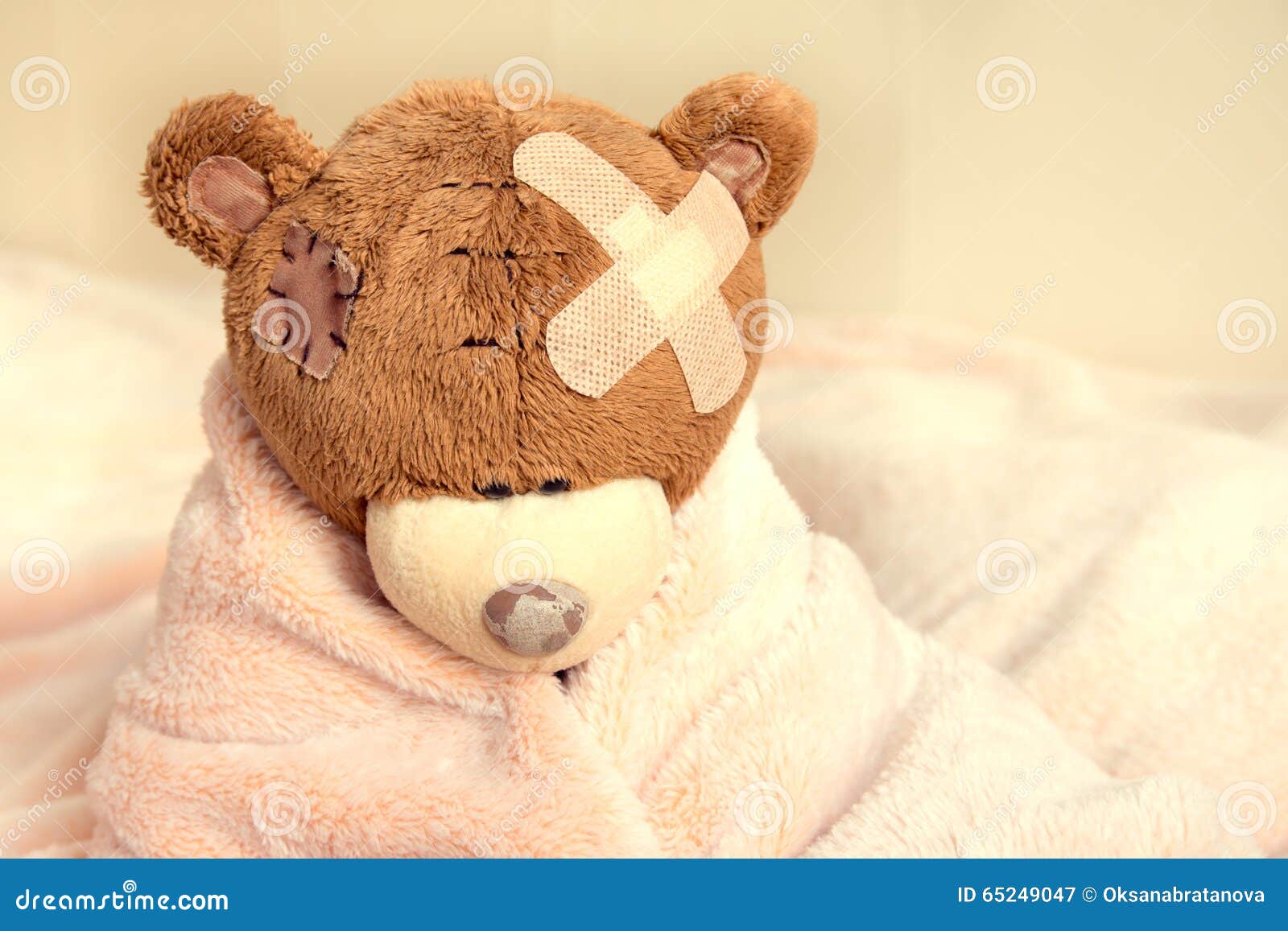 Sick teddy bear stock image. Image of patient, health - 65249047