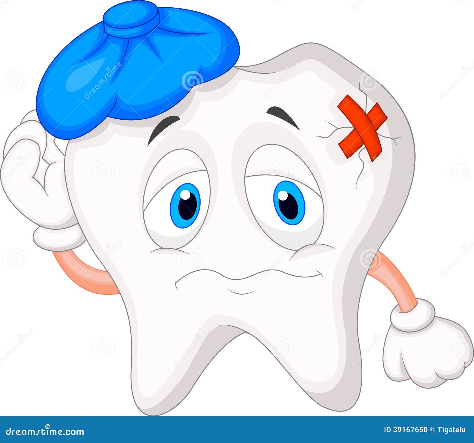 Sick Tooth Cartoon | CartoonDealer.com #45710387