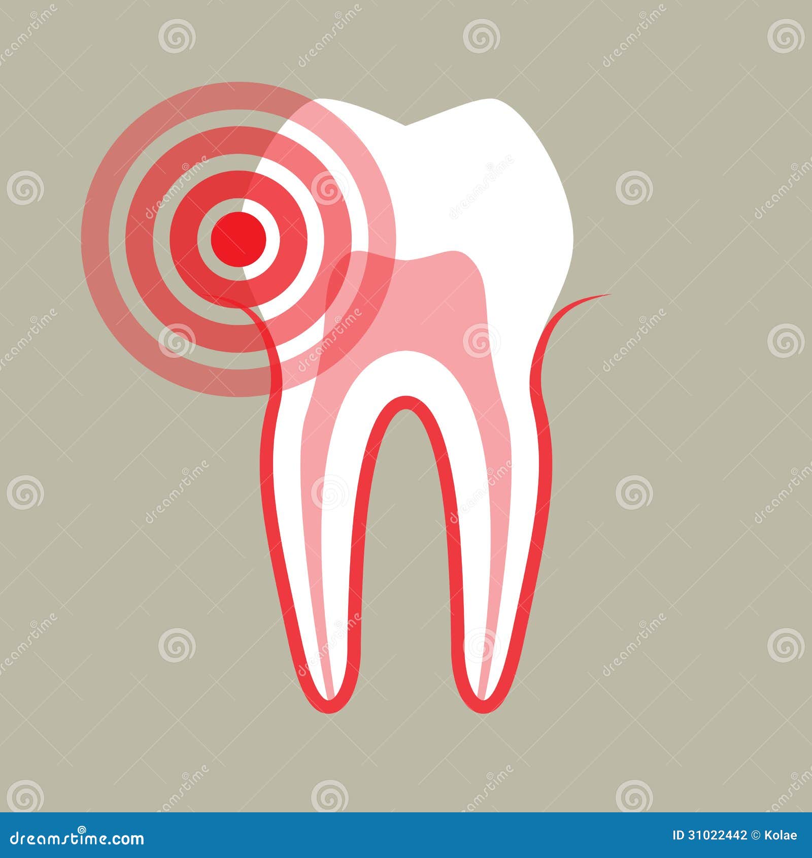 Sick tooth stock vector. Illustration of healthcare, periodontitis ...