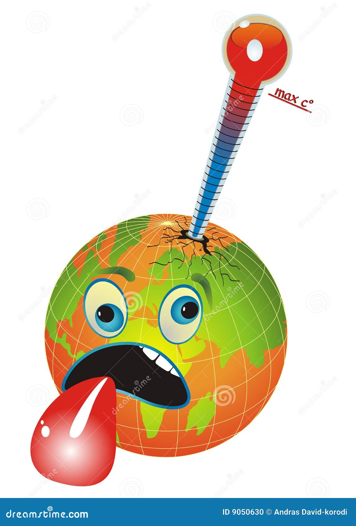 Sick, Unhealthy Earth. Stock Photo - Image: 9050630