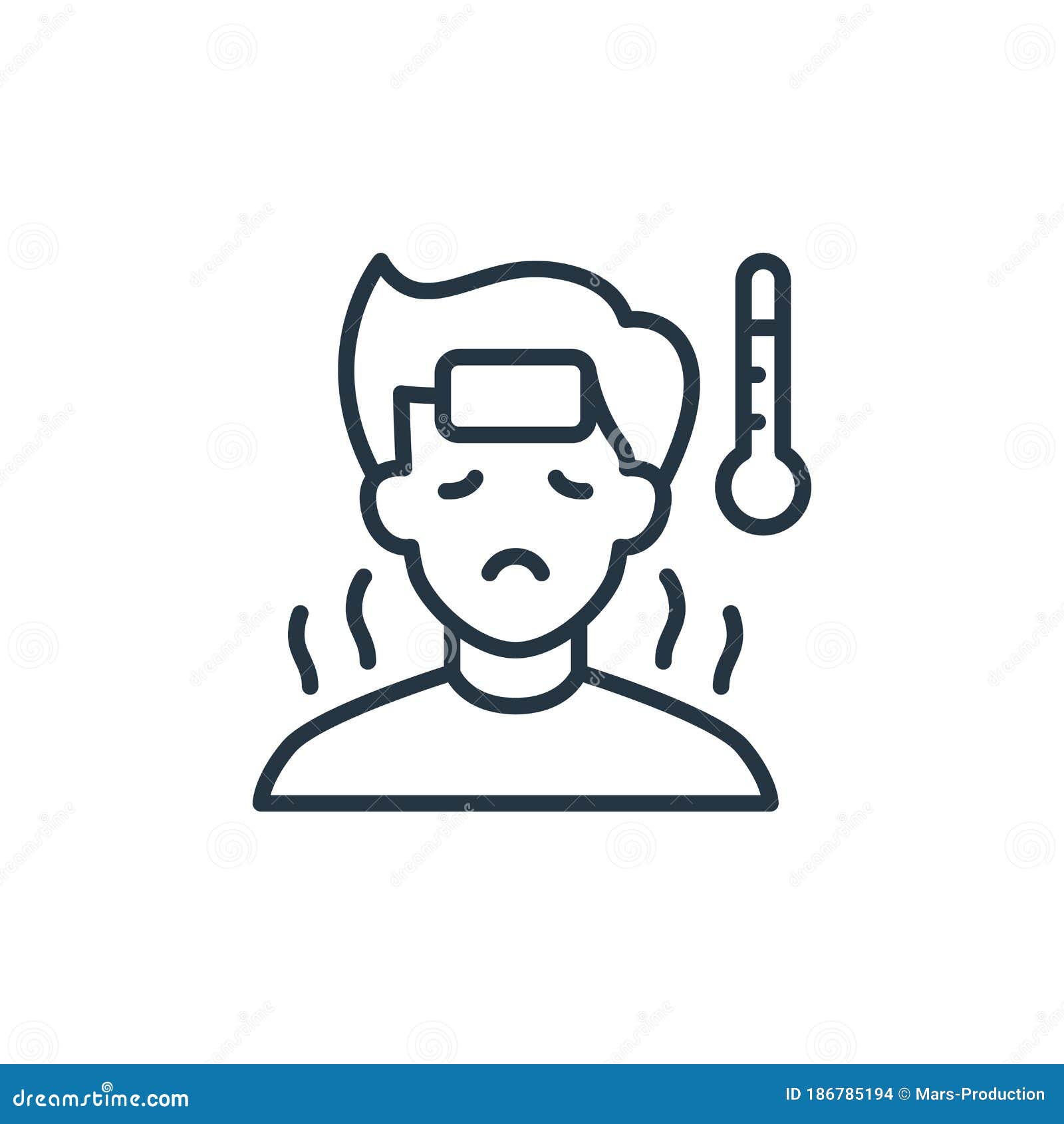 Sick Vector Icon. Sick Editable Stroke. Sick Linear Symbol for Use on ...