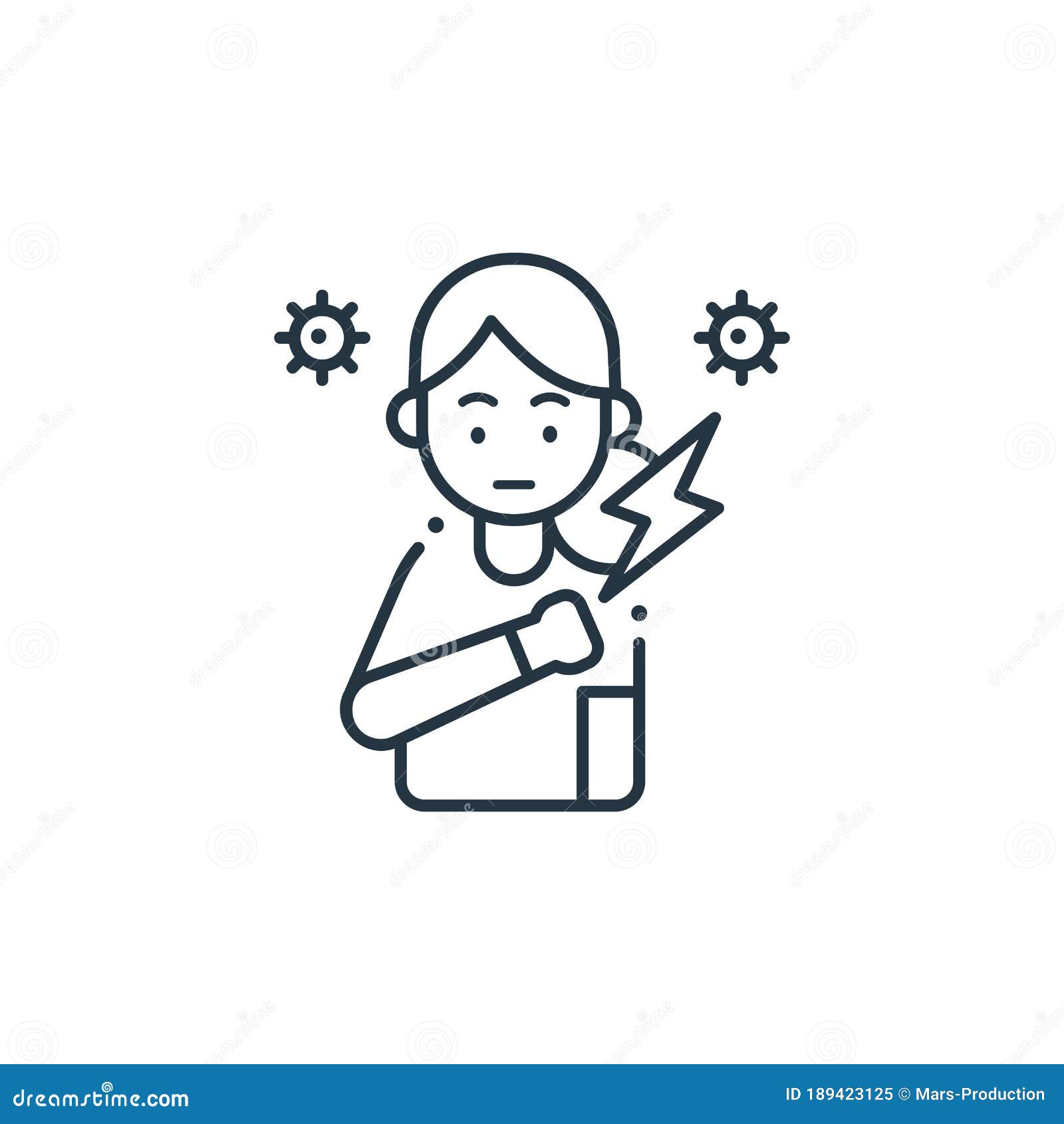 Sick Vector Icon Isolated on White Background. Outline, Thin Line Sick ...