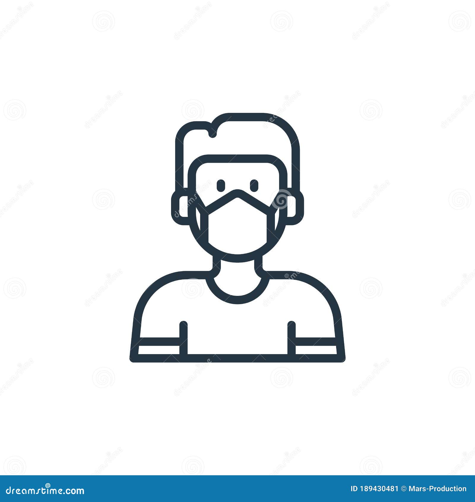 Sick Vector Icon Isolated on White Background. Outline, Thin Line Sick ...