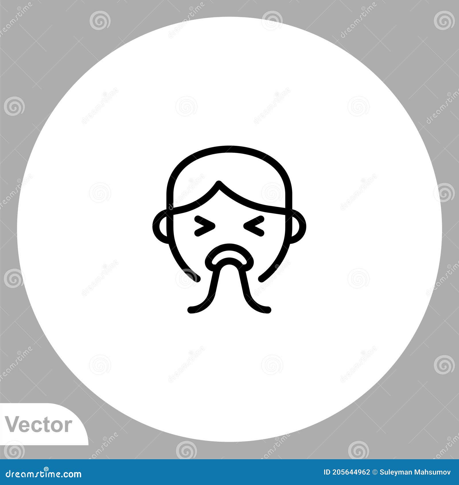 Sick Vector Icon Sign Symbol Stock Vector - Illustration of flat ...