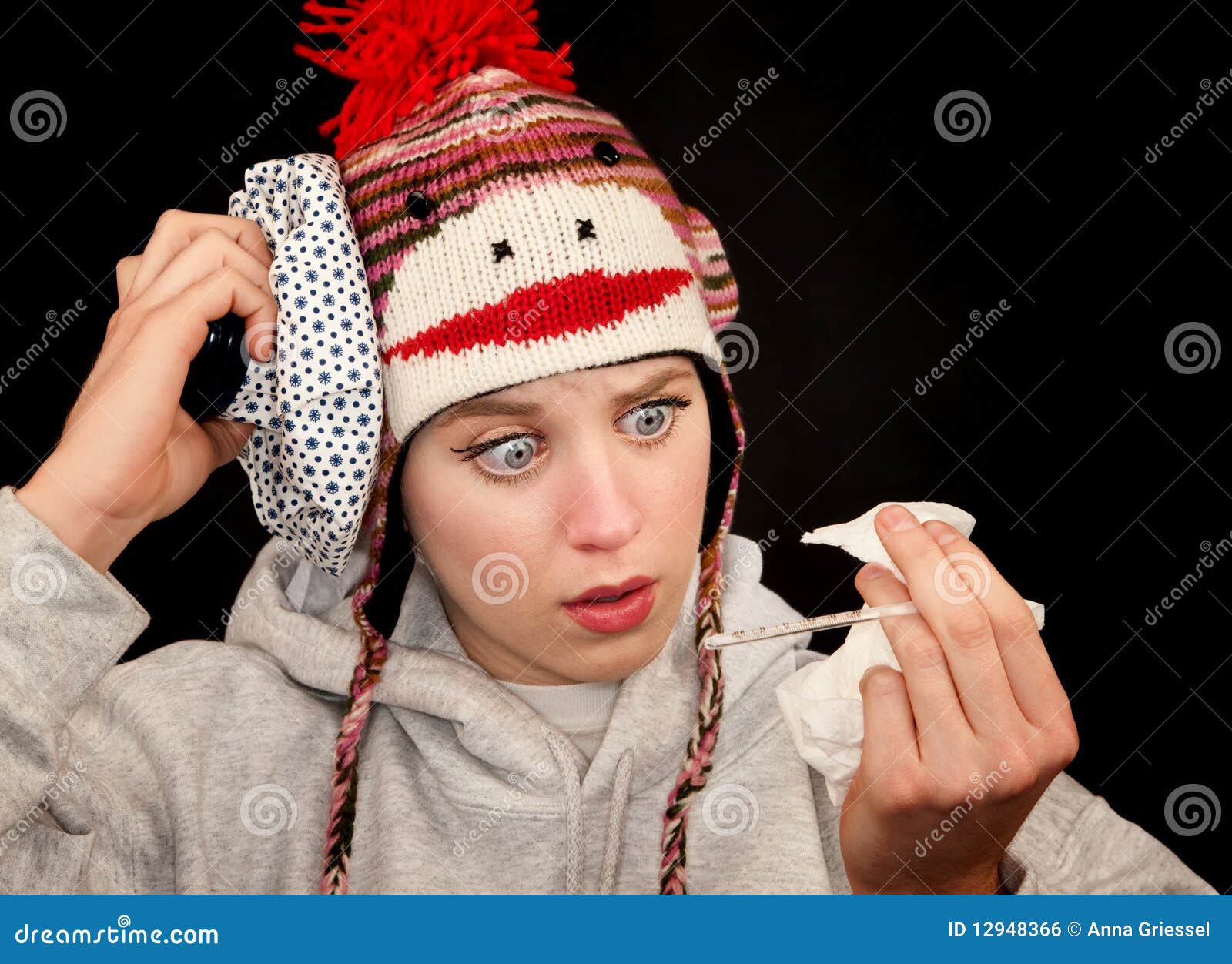 Sick Woman stock photo. Image of tissue, cute, sick, sickness - 12948366