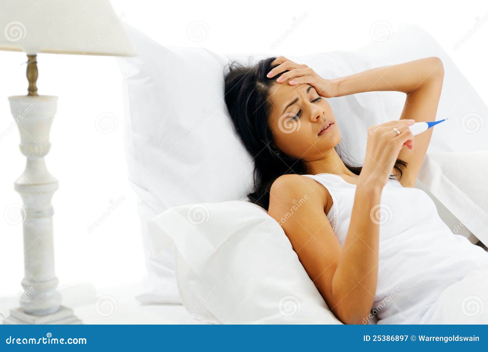 Sick woman stock image. Image of latino, ache, feverish - 25386897