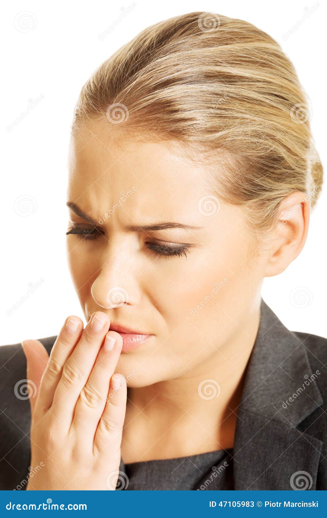 Sick woman about to vomit stock image. Image of issues - 47105983