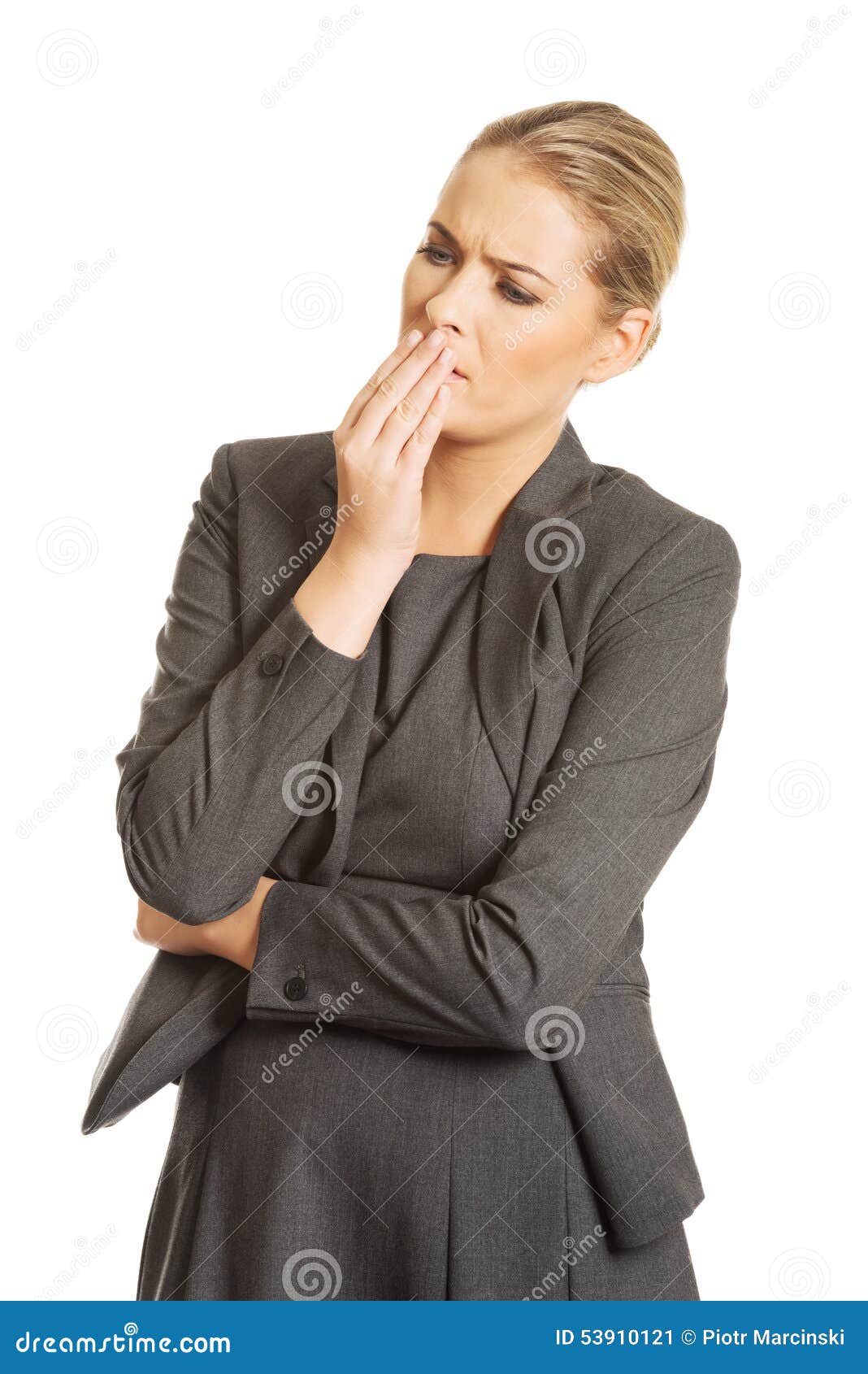 Sick woman about to vomit stock image. Image of person - 53910121