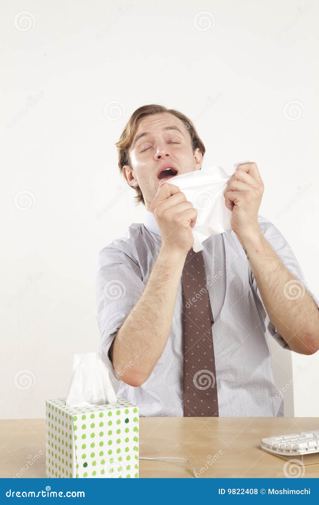 Sick at work stock photo. Image of business, laptop, desk - 9822408