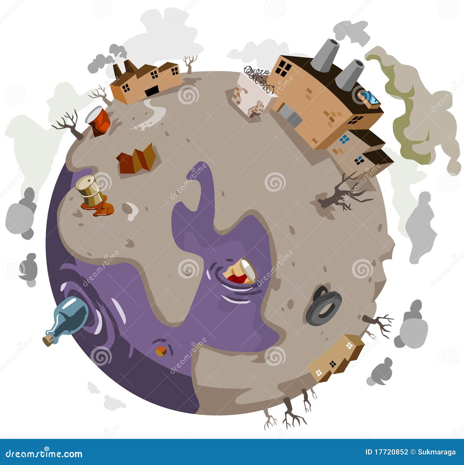 Ecology Sick Sad Suffer Emotion Nature Earth Globe Character Icon ...